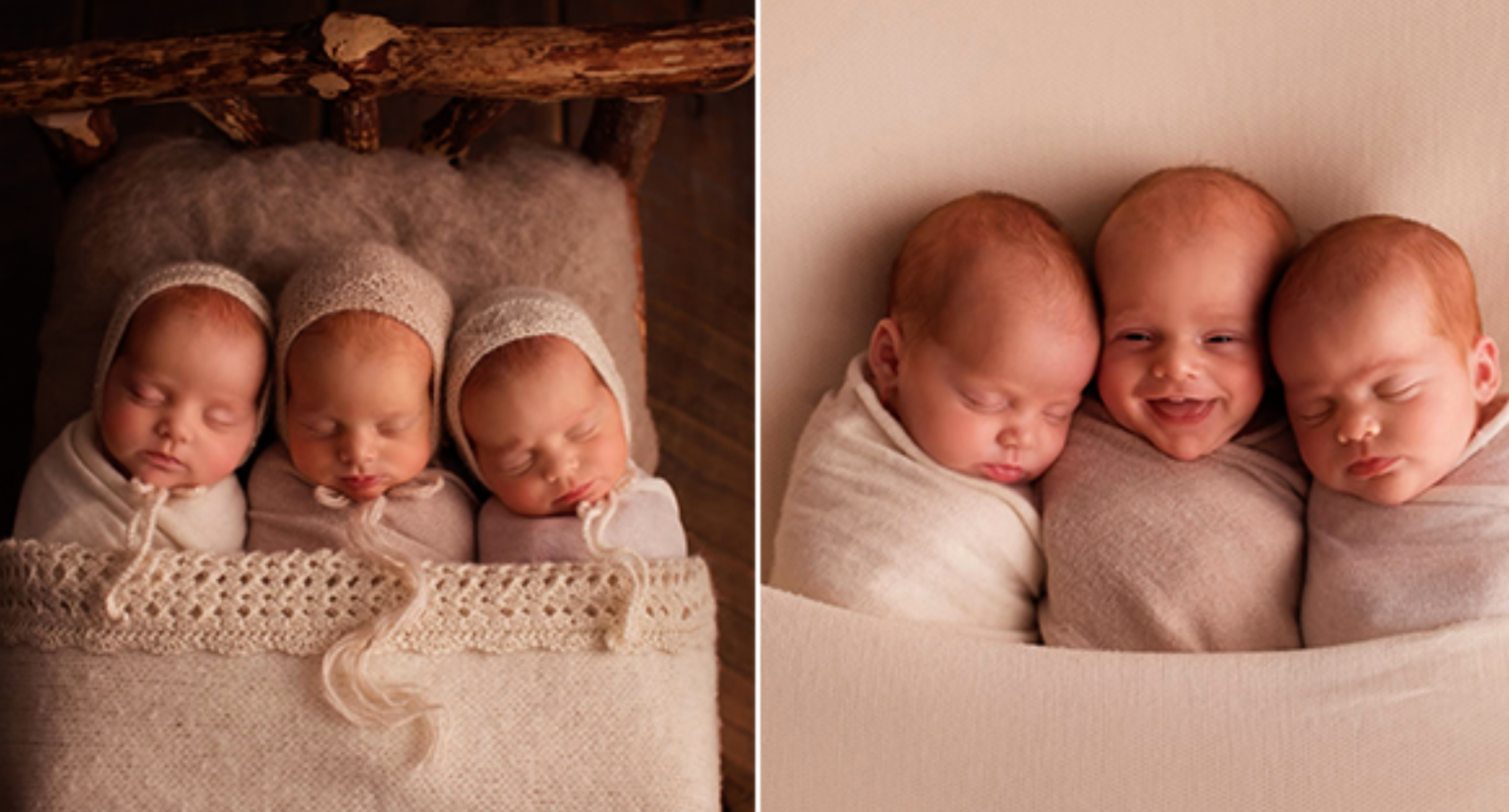 These Adorable Photo Shoots Of New Zealand Triplets With Their Soft ...