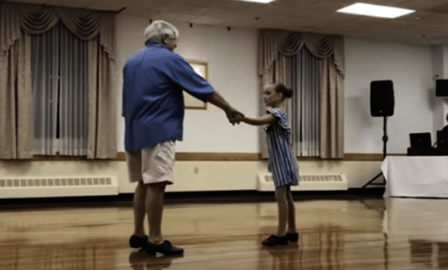 10-Year-Old And Her Grandpa Perform Tap Dancing Routine | My Cute Babies