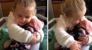 3-Year-Old Girl Is Head Over Heels When She Gets To Hold Her Baby ...