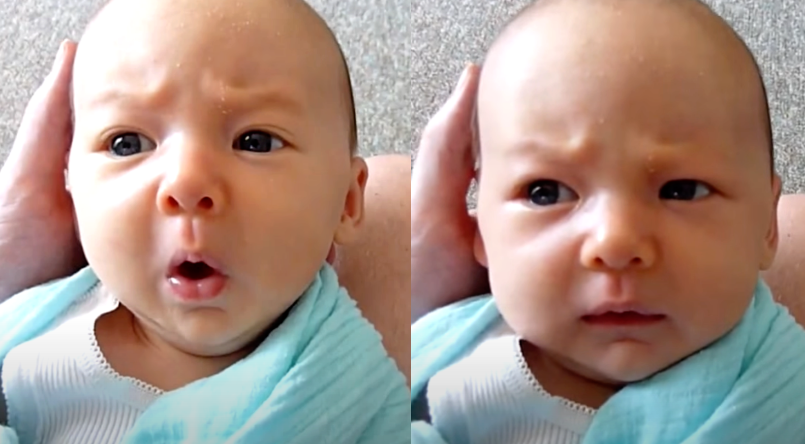 Newborn baby is surprised by his own fart | My Cute Babies
