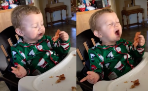 Little Boy tries Bacon for The First Time. His Reaction is Absolutely ...