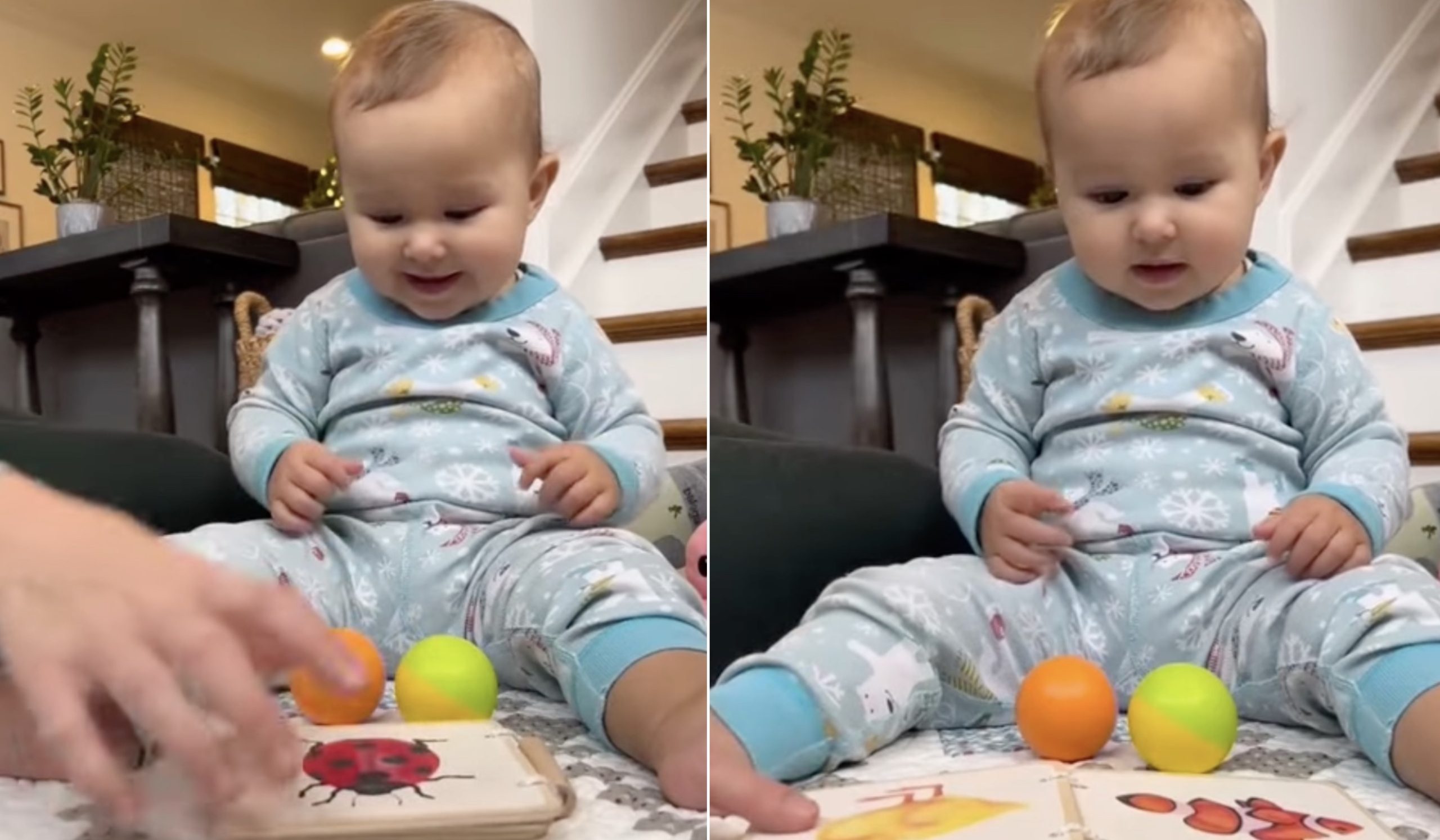 This wonderful child learns new words in an extremely easy way. A great ...