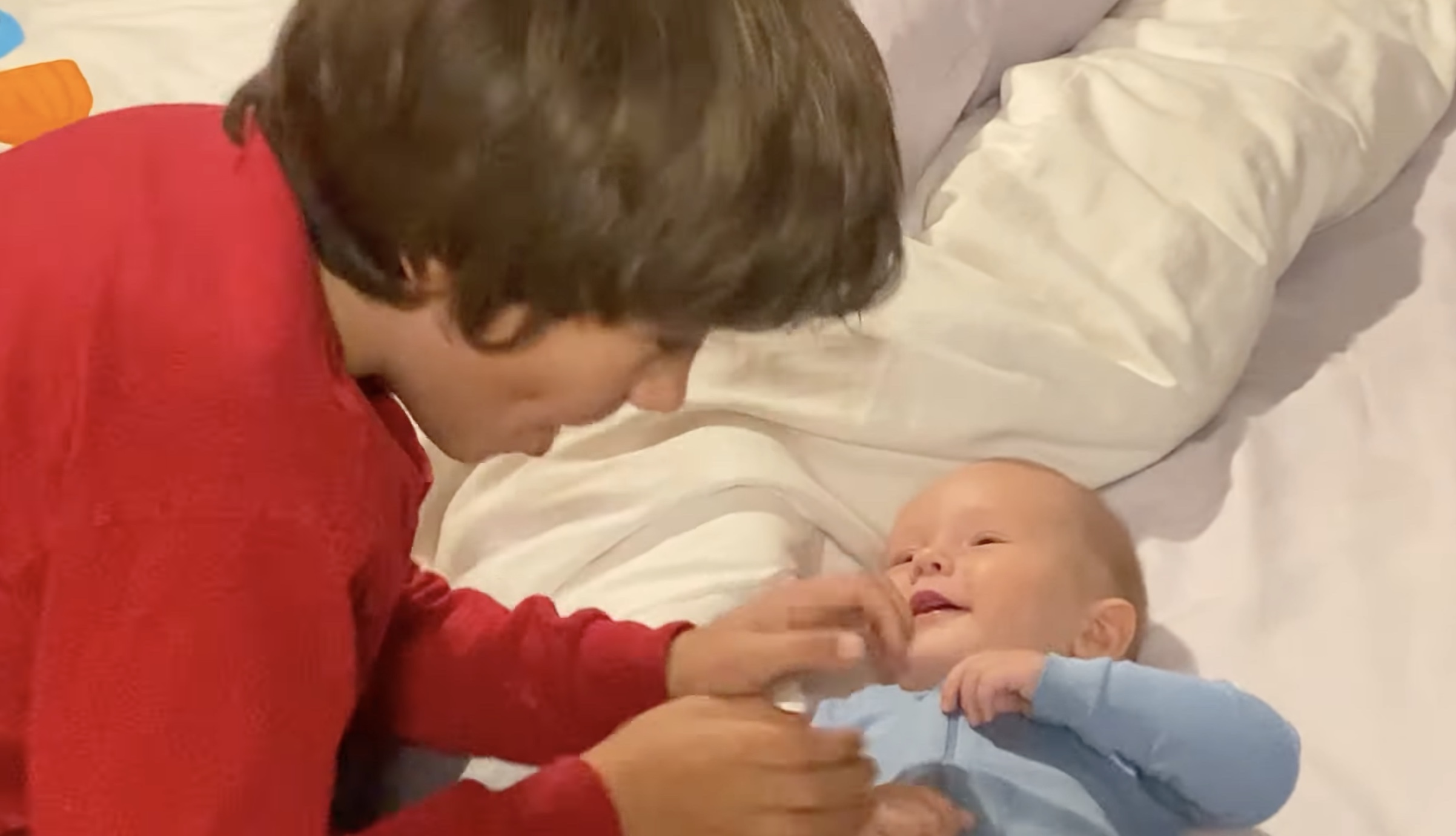 Priceless moment : Big brother plays with the baby joyfully | My Cute ...