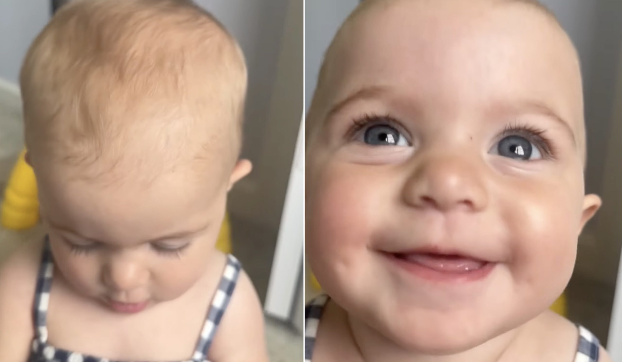 A little baby’s smiley look when she plays with mommy will definitely ...