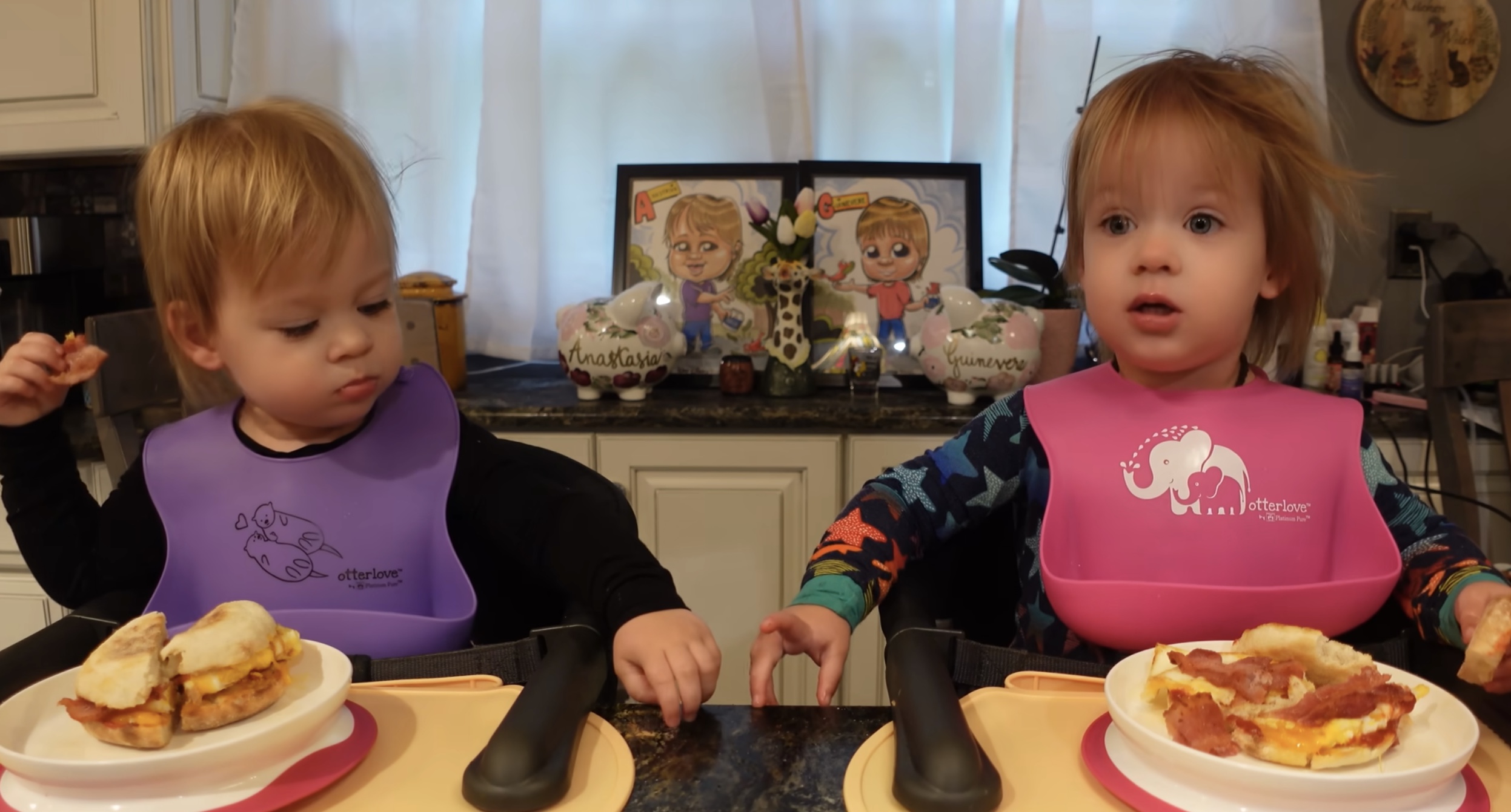 Today the twins decided to try sandwiches. The taste testers ...