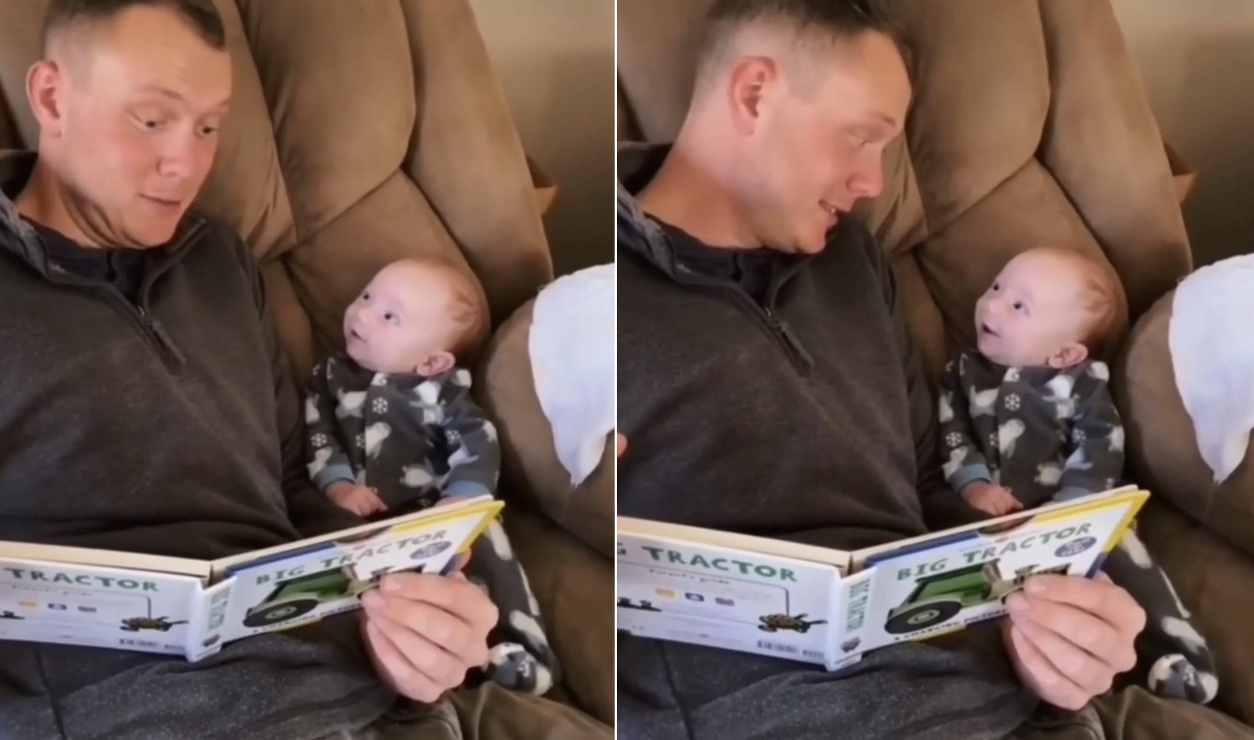 It’s sooo cute: Baby is listening to daddy’s every each so carefully ...