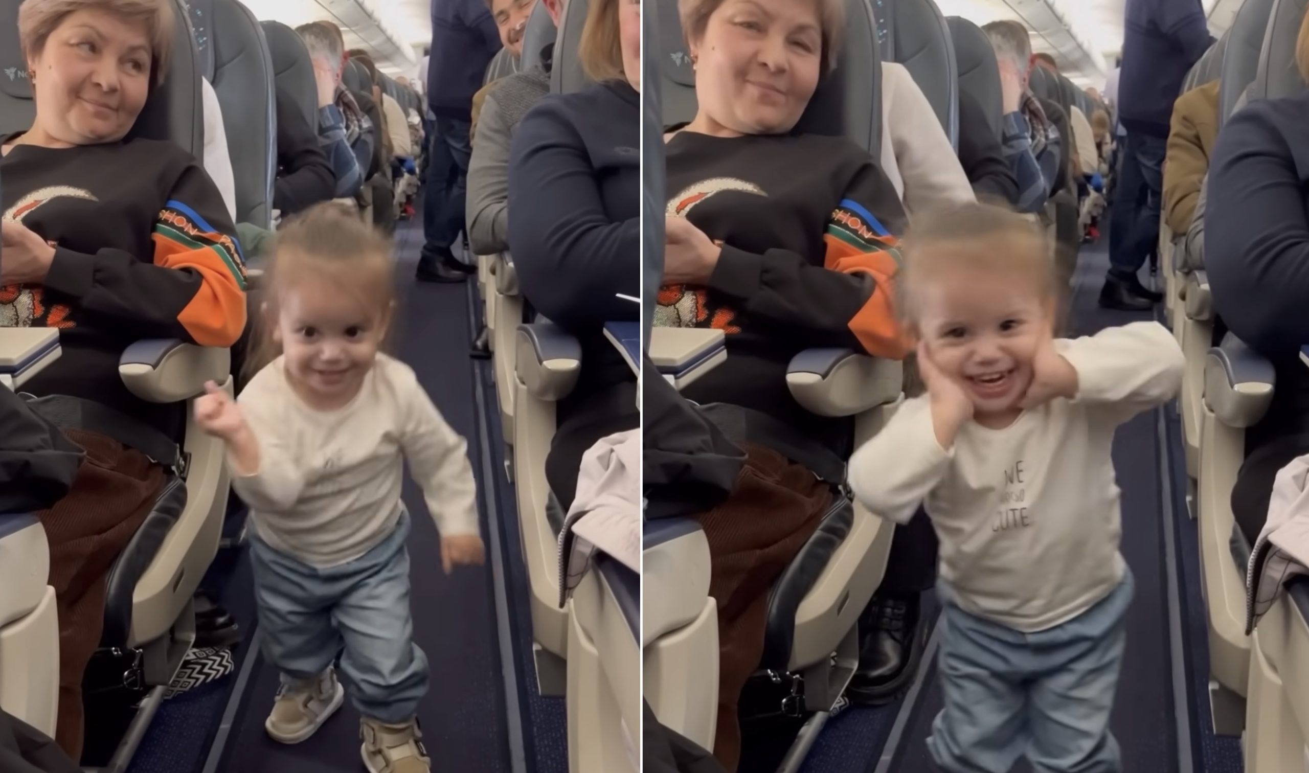 When you’re a winner in life! This baby delighted everyone on the plane ...