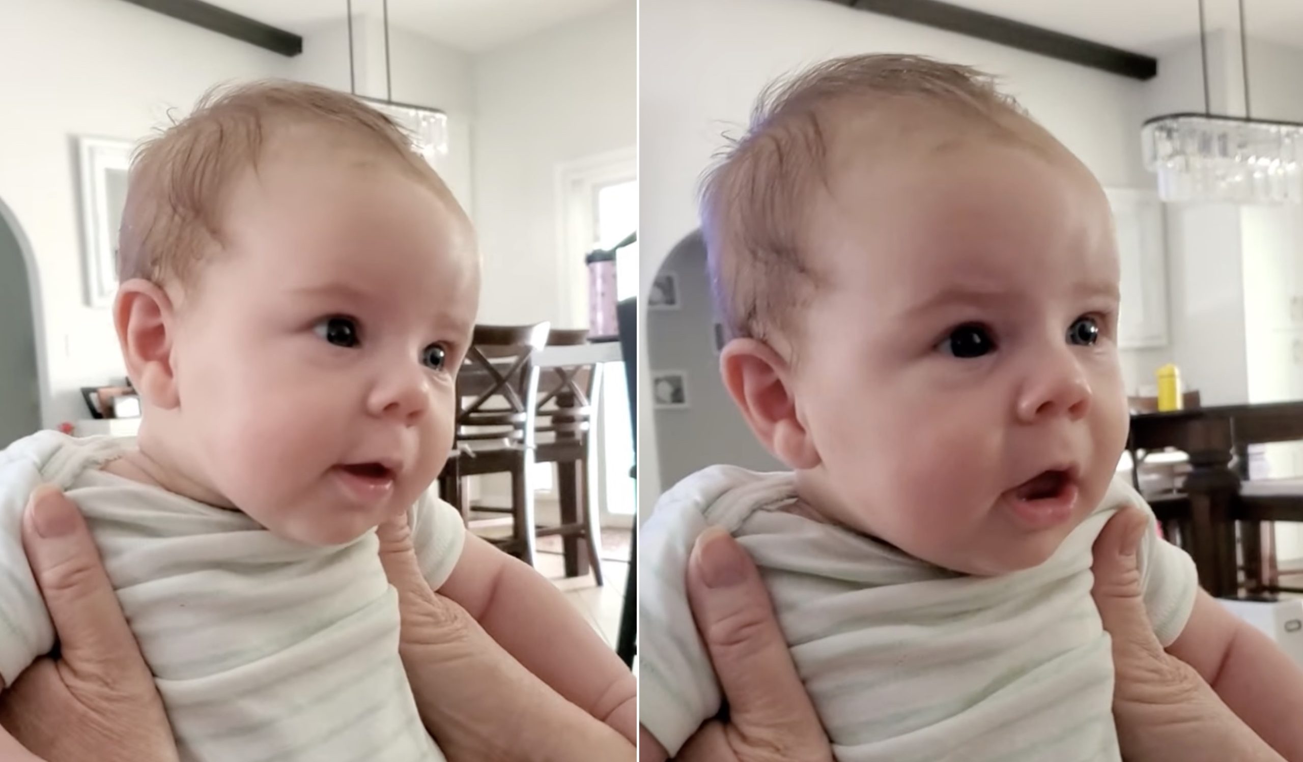 Newborn baby enjoys his first conversation with mommy : Priceless time ...