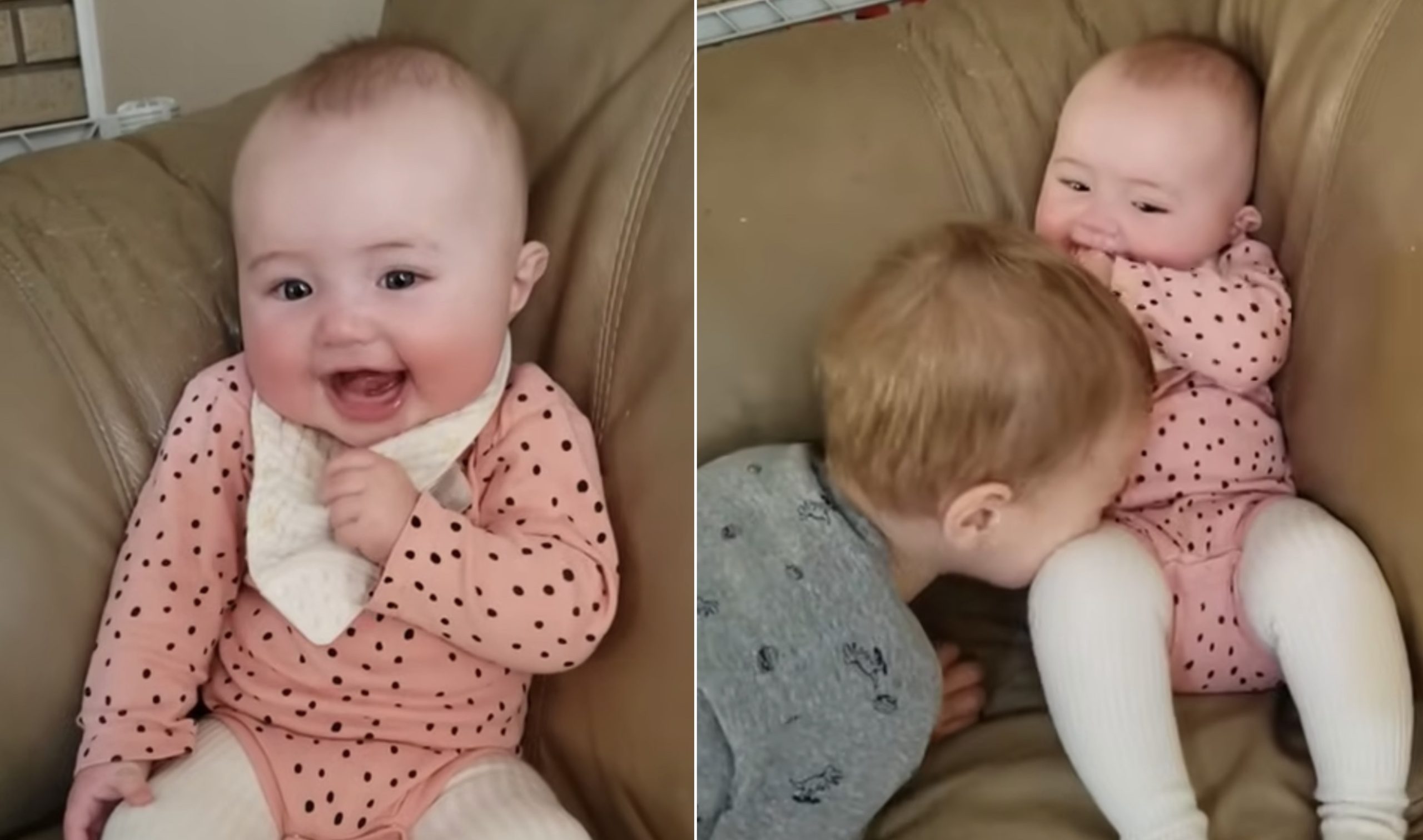 Pure love: Baby Aubrey reacting to all the kisses and Love from her ...