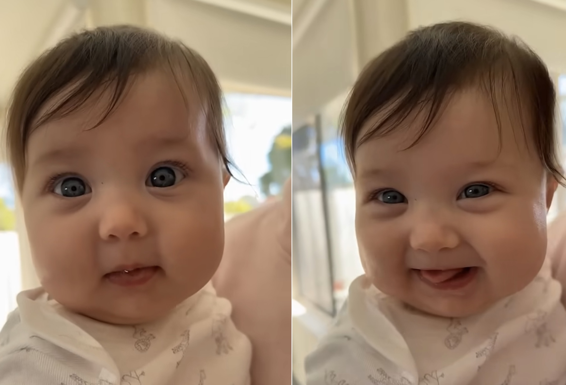 The blue-eyed princess is trying to talk! Love those cheeks! | My Cute ...