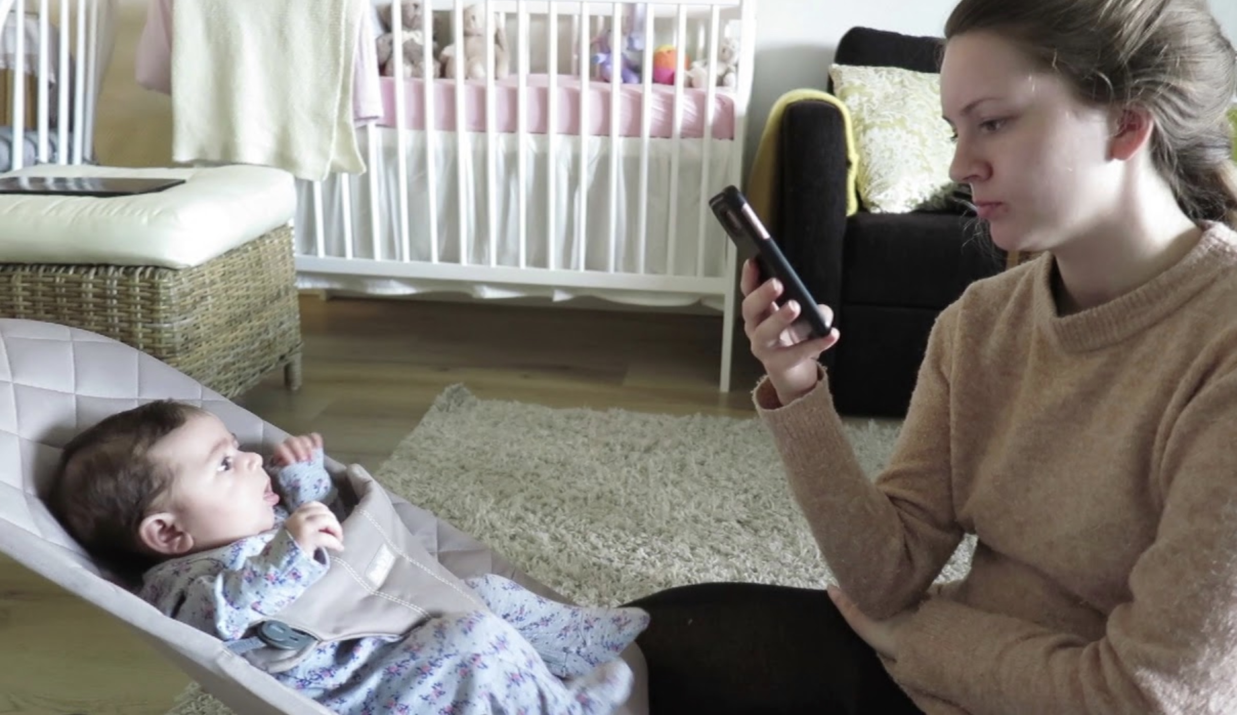 Disappointed baby! The baby’s reaction when Mommy doesn’t give her ...