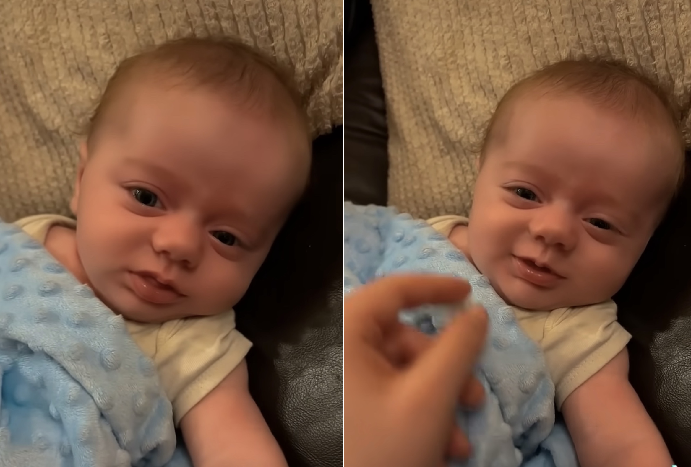 Sooo adorable! Baby boy’s tummy time on the sofa | My Cute Babies