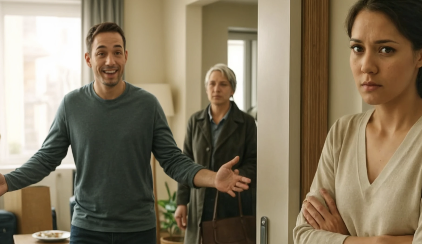 Vika was standing by the window of her three-room apartment, looking ...